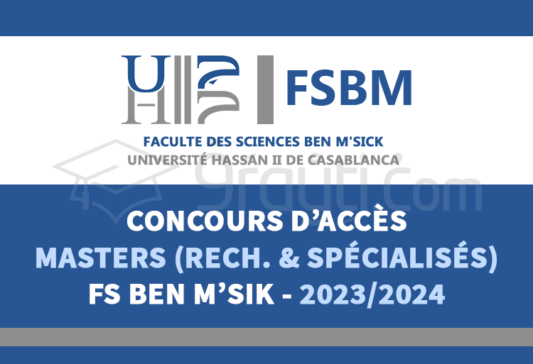 Concours Masters de FS Ben M'Sik Casablanca 2023-2024 - 9rayti.Com